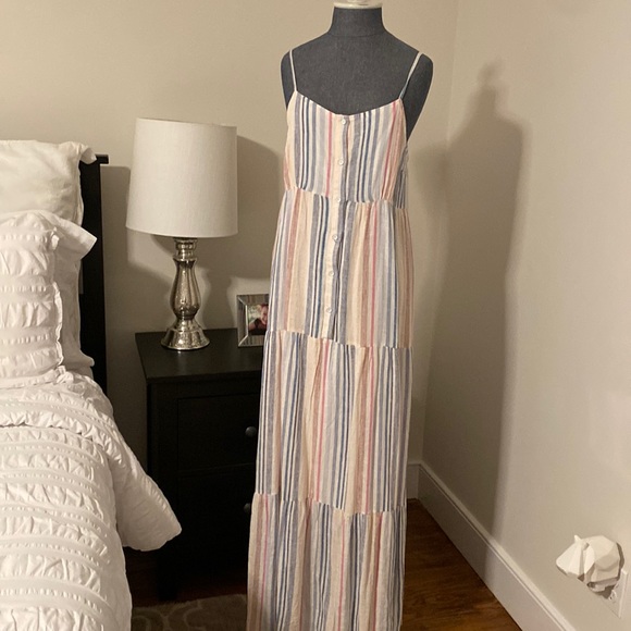 Splendid | Dresses | Splendid Linen Maxi Dress | Poshmark